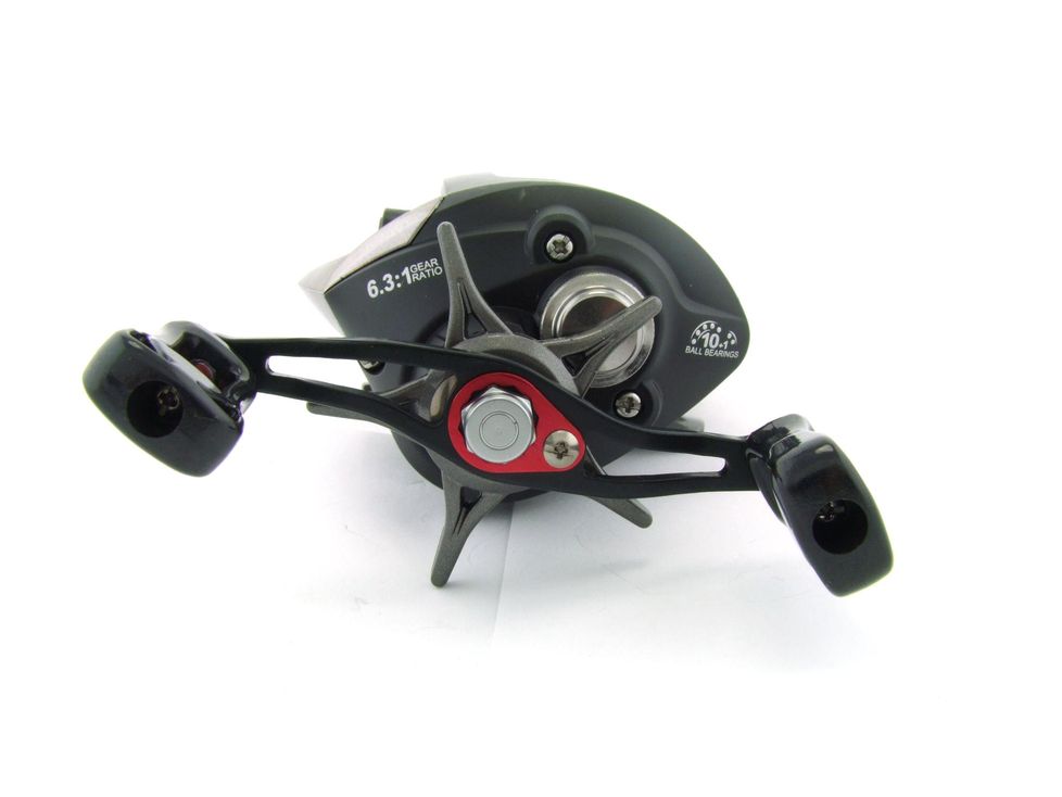 SARATOGA Low Profile Baitcaster 10BB Fishing Reel MAG Brake Left Handed ...