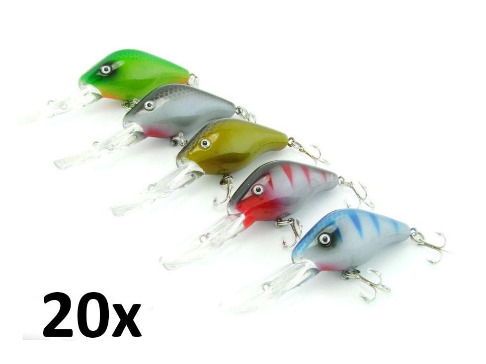 20x SARATOGA Tournament Crank Minnow 12gm 9.5cm Cod/Bass/Flathead ...